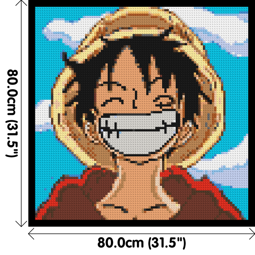 Shop Monkey D. Luffy Pixel Art - Brick Art Mosaic Kit by Brick Me ...