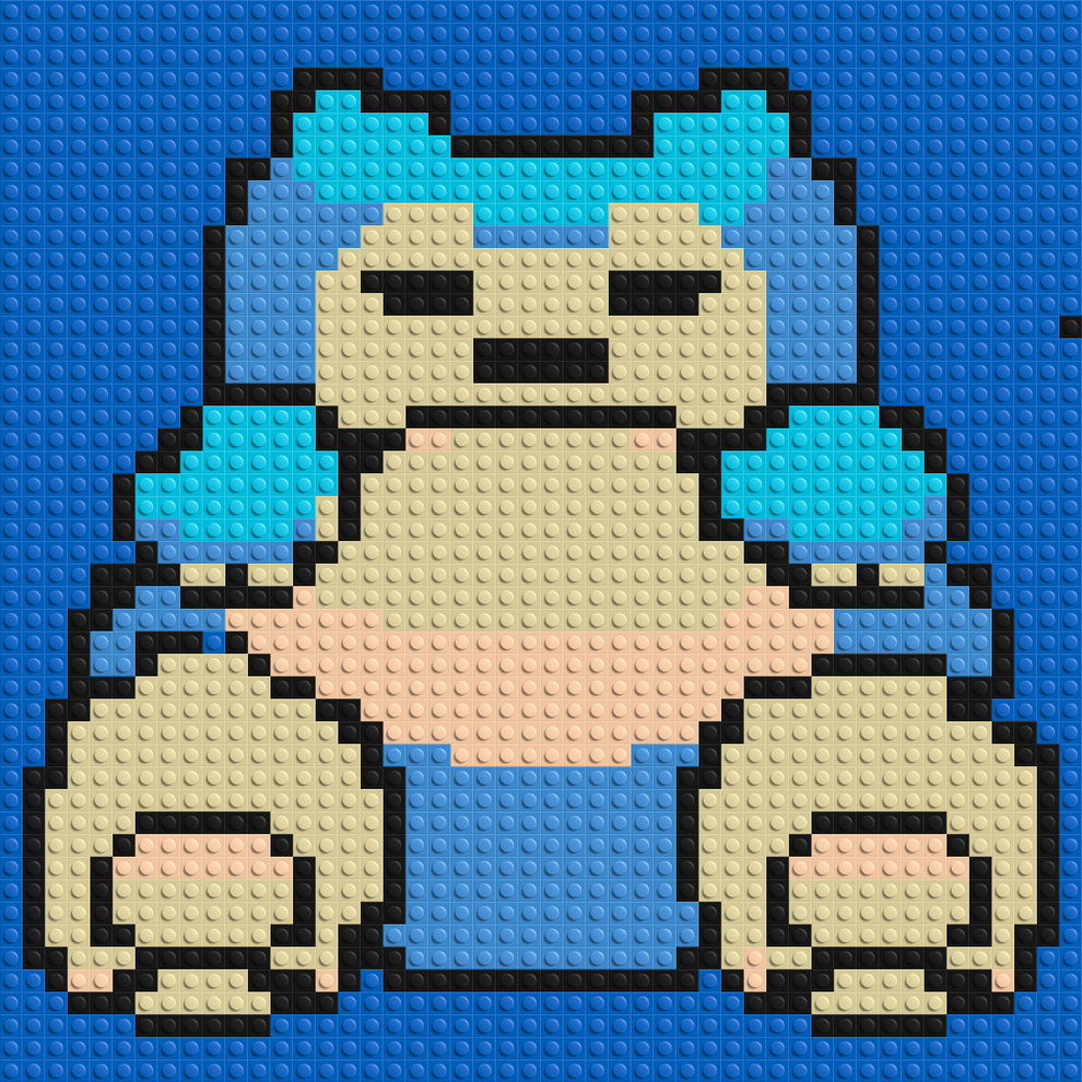 Shop Snorlax Pixel Art - Brick Art Mosaic Kit by Brick Me
